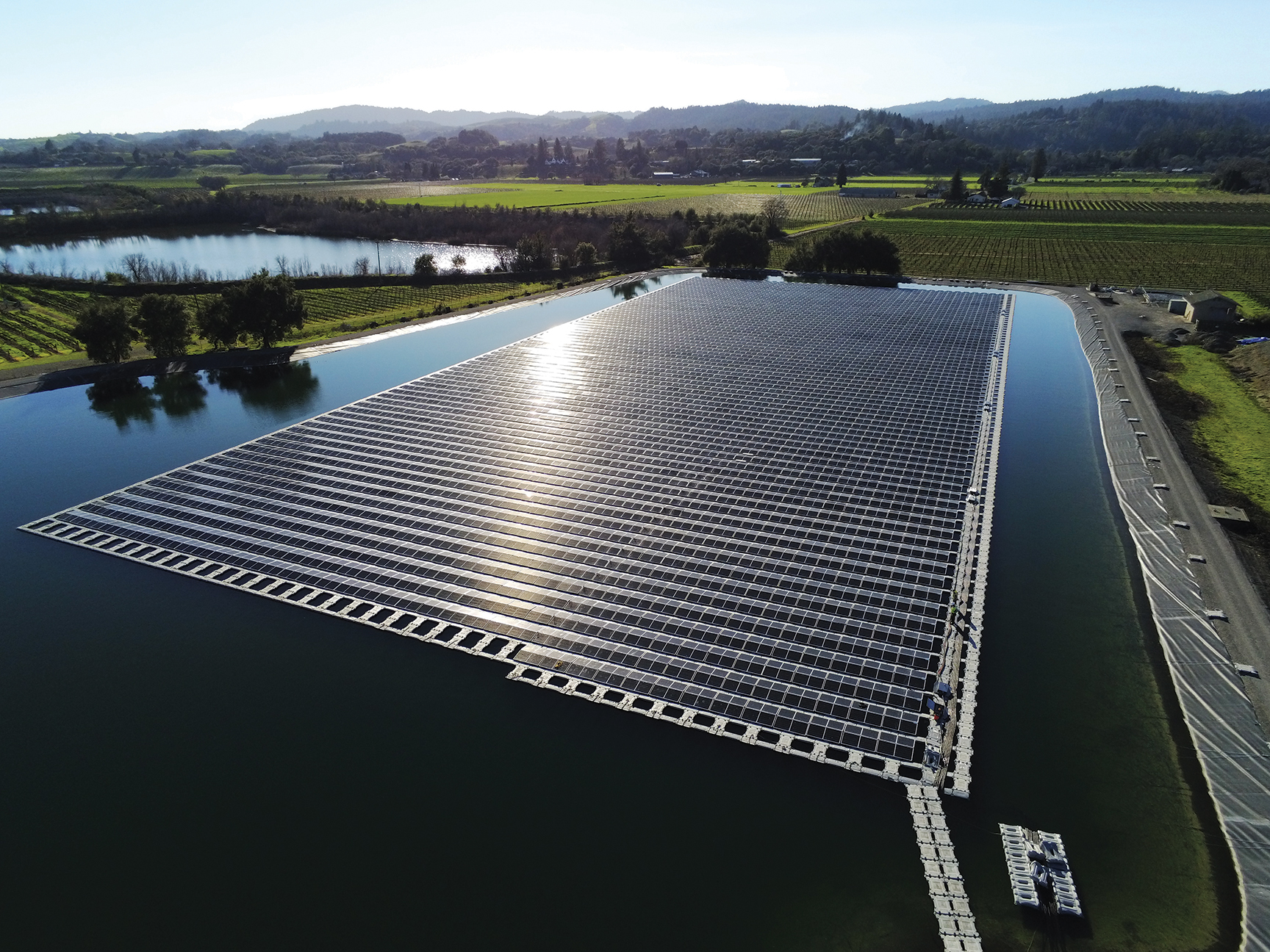 Healdsburg creates the nation’s largest floating solar array